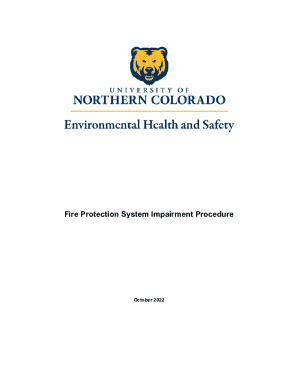 Fillable Online Chapter 5 Fire Protection System Impairment Procedure ...