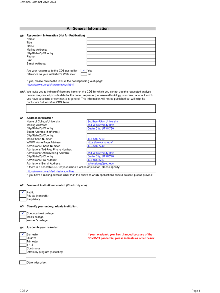 Fillable Online edu/ir/reports/cds Fax Email Print - pdfFiller