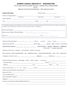 Fillable Online Patient Forms - Summit Clinical - #1 Best Mental Health ... Fax Email Print ...
