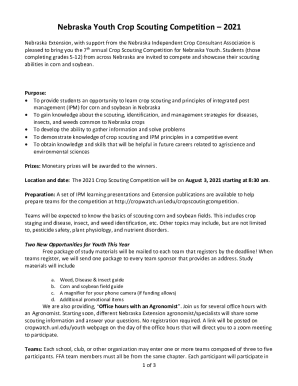 Fillable Online cropwatch unl Youth Crop Scouting Competition ...