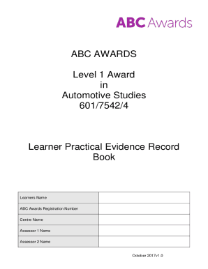 Fillable Online ABC Awards Entry Level Award/Certificate/Diploma in ...