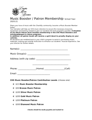 Why Should I Become a Music Booster Member? Doc Template | pdfFiller
