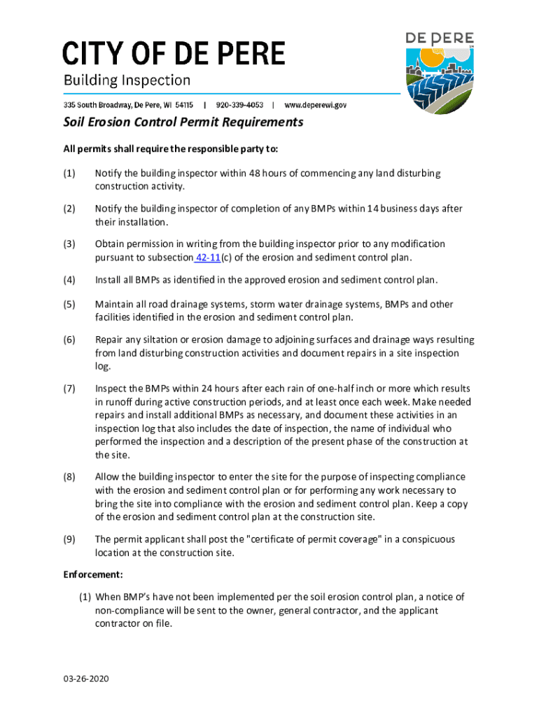 Fillable Online Erosion and Sediment Control Inspection Manual Fax ...