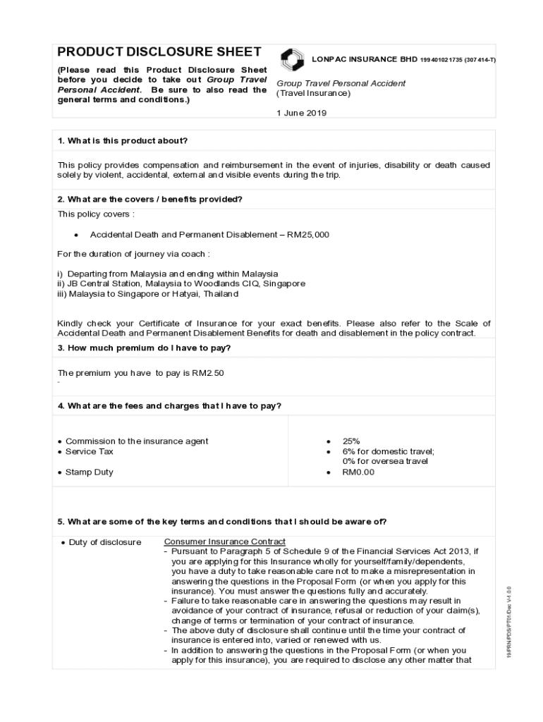 Fillable Online Product Disclosure Sheet - Crystal Essentials Personal ...