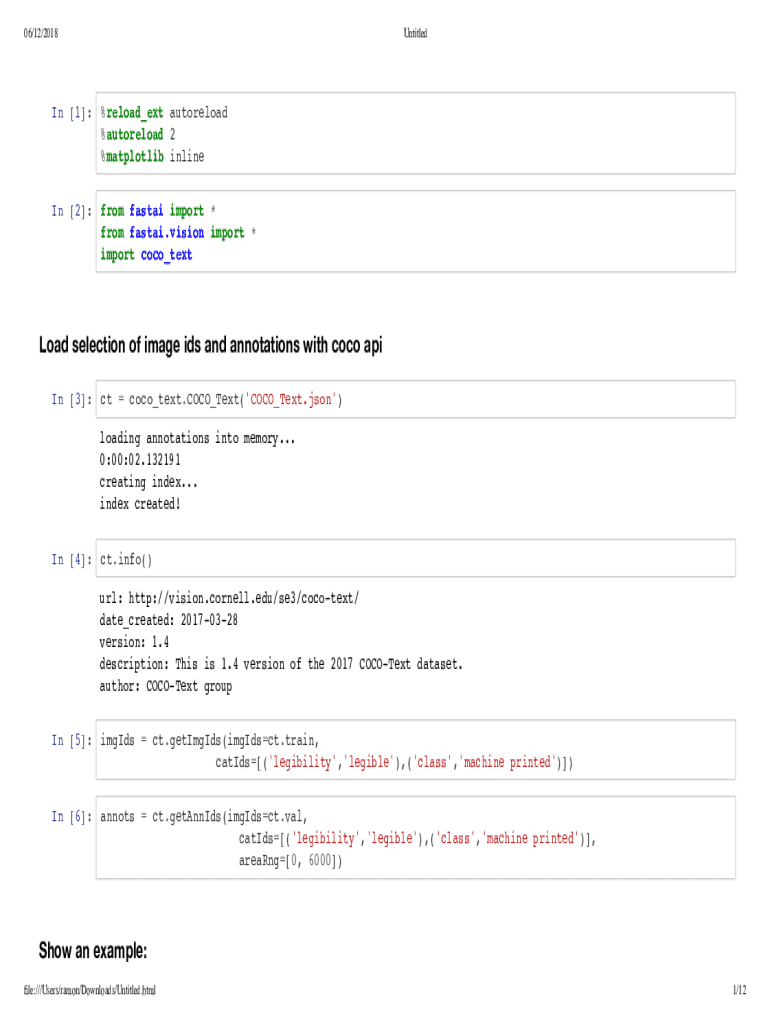 Fillable Online Load Selection Of Image Ids And Annotations With Coco Api Fax Email Print