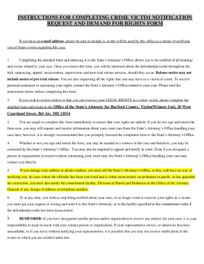 Fillable Online Instructions for Completing crime victim notification ...