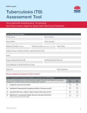 Fillable Online State of Hawaii TB Risk Assessment for Adults and ...