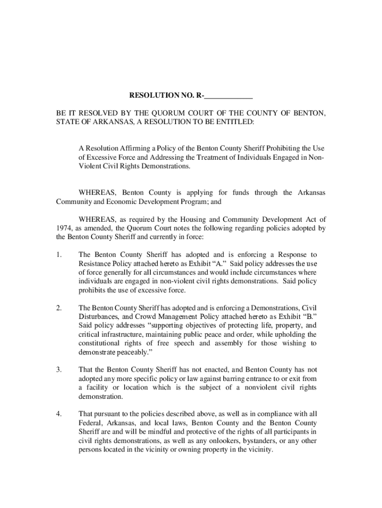 Fillable Online RESOLUTION NO. R Fax Email Print - pdfFiller