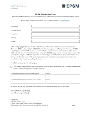Fillable Online EPSM Application Form Fax Email Print - pdfFiller