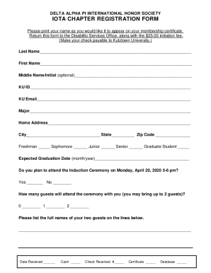 Fillable Online Medical office registration form. Delta Alpha Pi ...