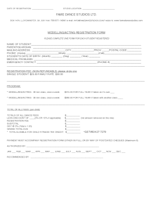 Fillable Online Summer Intensive I, II, III Program Application Form ...