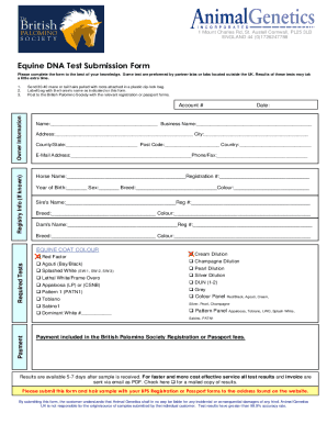 Fillable Online Submitting Canine Samples for Testing Fax Email Print ...