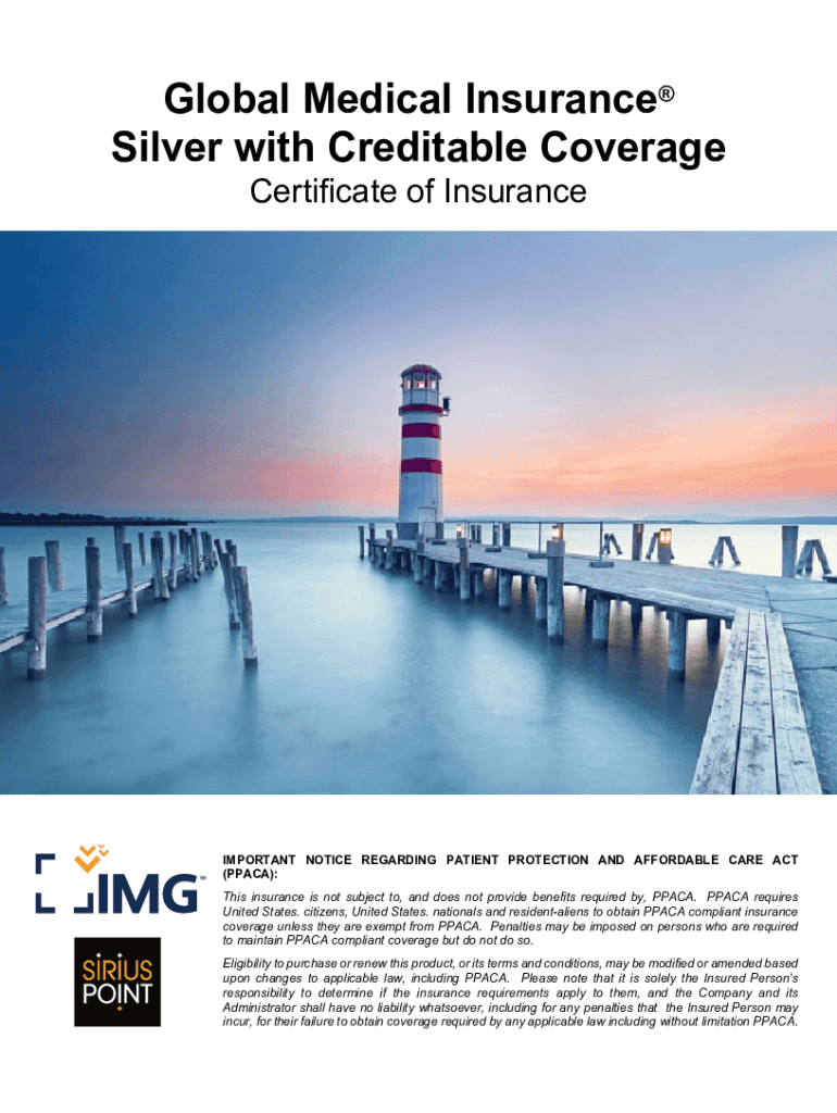 Fillable Online Global Medical Insurance Silver with Creditable ...