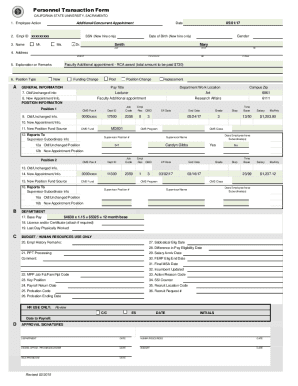 Fillable Online Employee Action Fax Email Print - pdfFiller