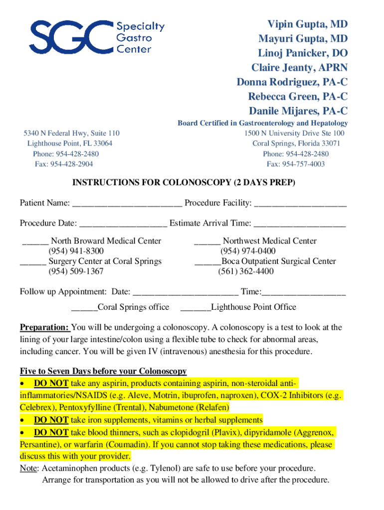 Fillable Online Vipin Gupta, MD Mayuri Gupta, MD Linoj Panicker, D.O ...