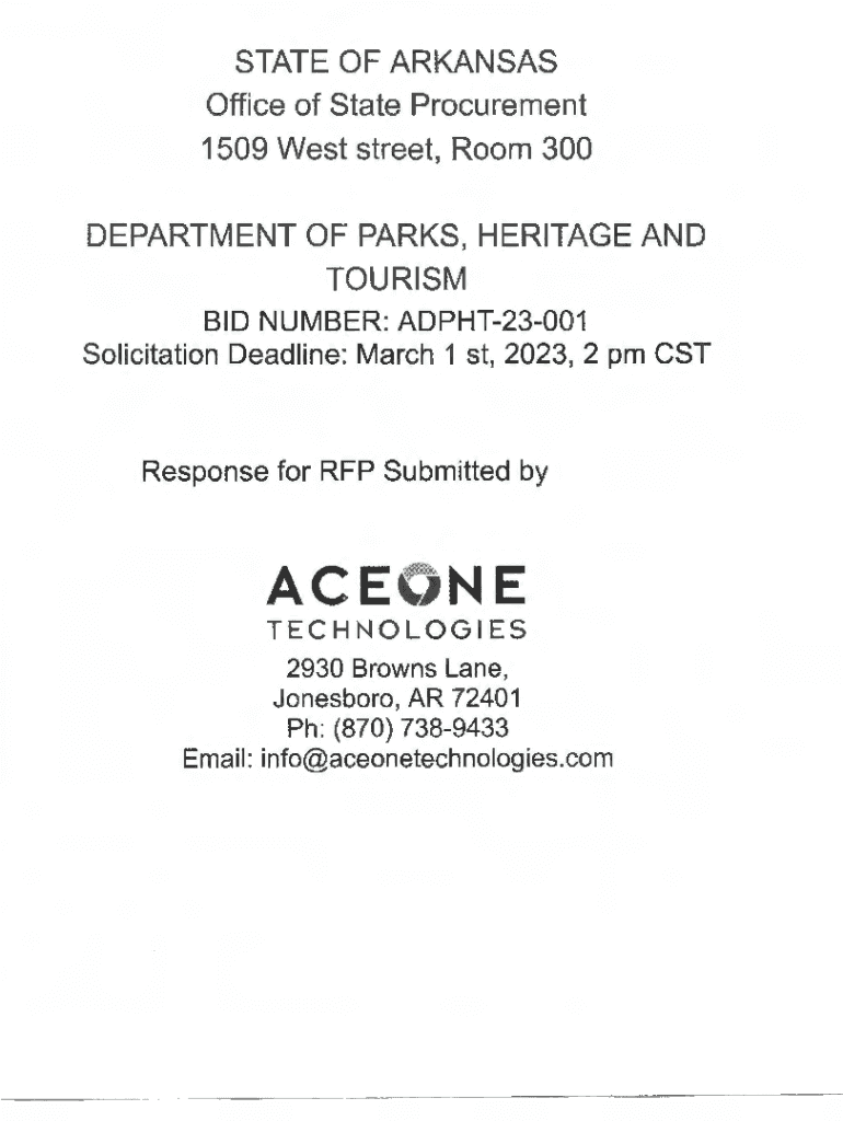 Fillable Online Arkansas state rfp - pokharalink.com Fax Email Print ...