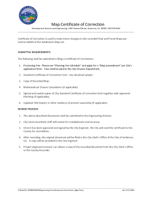 Fillable Online Map Certificate of Correction Fax Email Print - pdfFiller