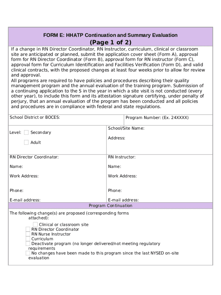 E: HHATP Continuation and Summary Evaluation Doc Template | pdfFiller