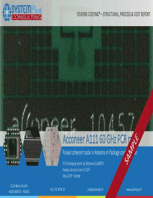 Fillable Online Acconeer A111 60 GHz Pulsed Coherent Radar - System ...