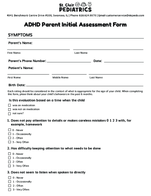 Fillable Online ADHD-Parent-Initial-Assessment-Form Fax Email Print ...