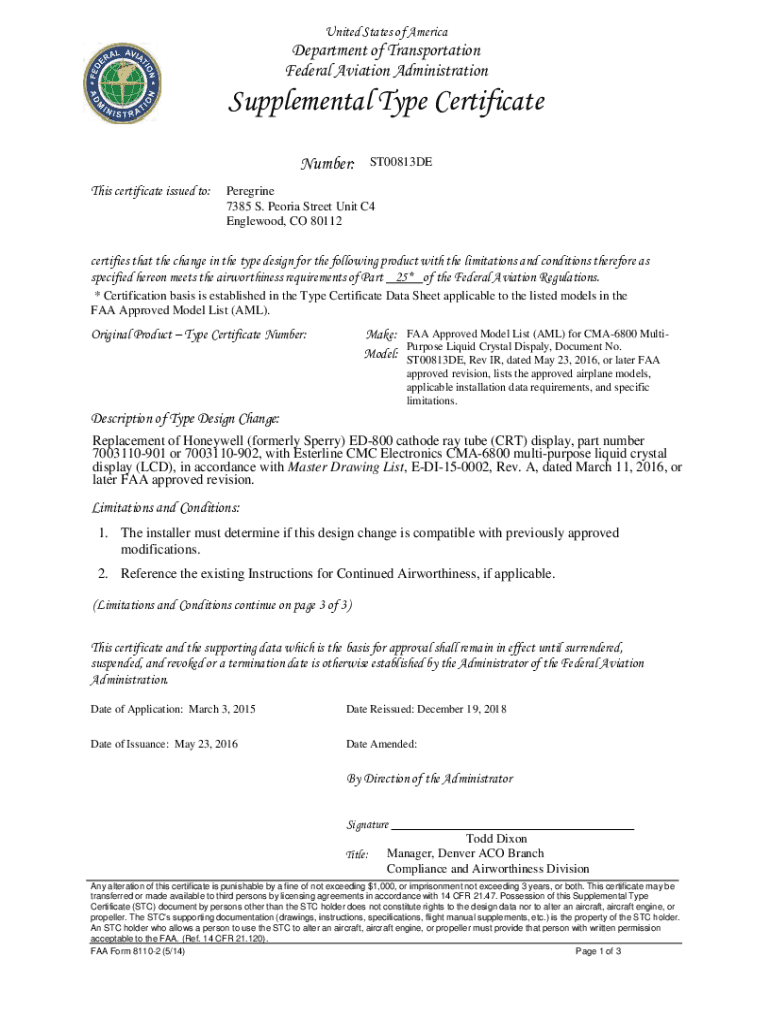 Fillable Online How can I locate the type certificate data sheet (TCDS ...