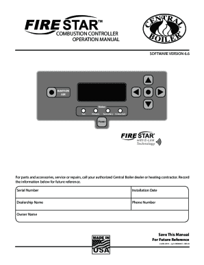 Fillable Online OPERATION MANUAL COMBUSTION CONTROLLER II Fax Email Print - pdfFiller