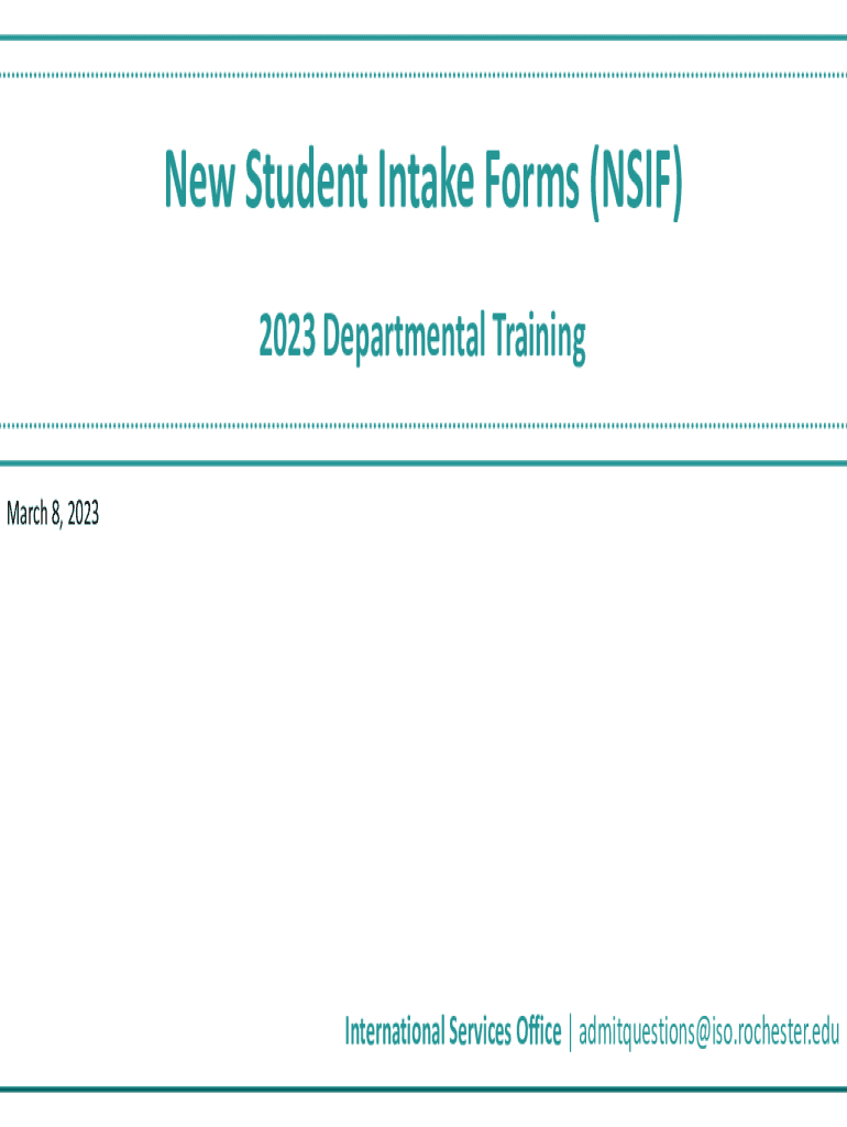Fillable Online New Student Intake Forms: Instructions & Required ...