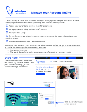 Fillable Online Access your cablelynx account online 24/7! Set up ...