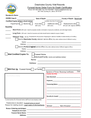 Fillable Online Vital Records Birth and Death Certificates Fax Email ...