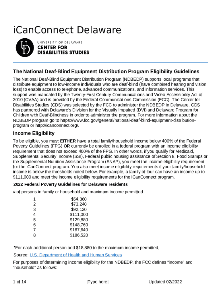 The National Deaf-Blind Equipment Distribution Program ... Doc Template | pdfFiller