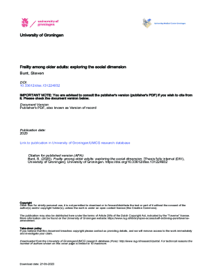 Fillable Online Frailty among older adults: exploring the social ...