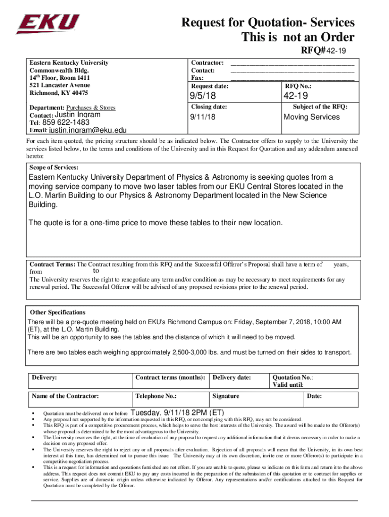 Fillable Online Request for Quotation- Services Fax Email Print - pdfFiller
