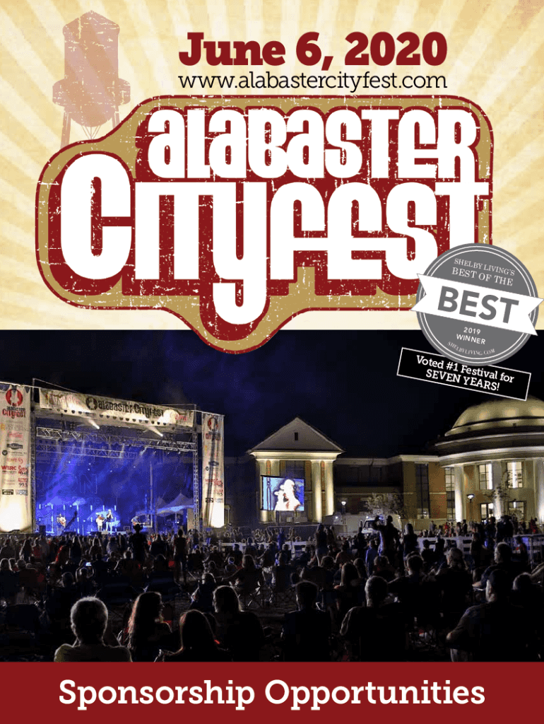 Fillable Online History of Alabaster CityFest, Free Outdoor Music ...