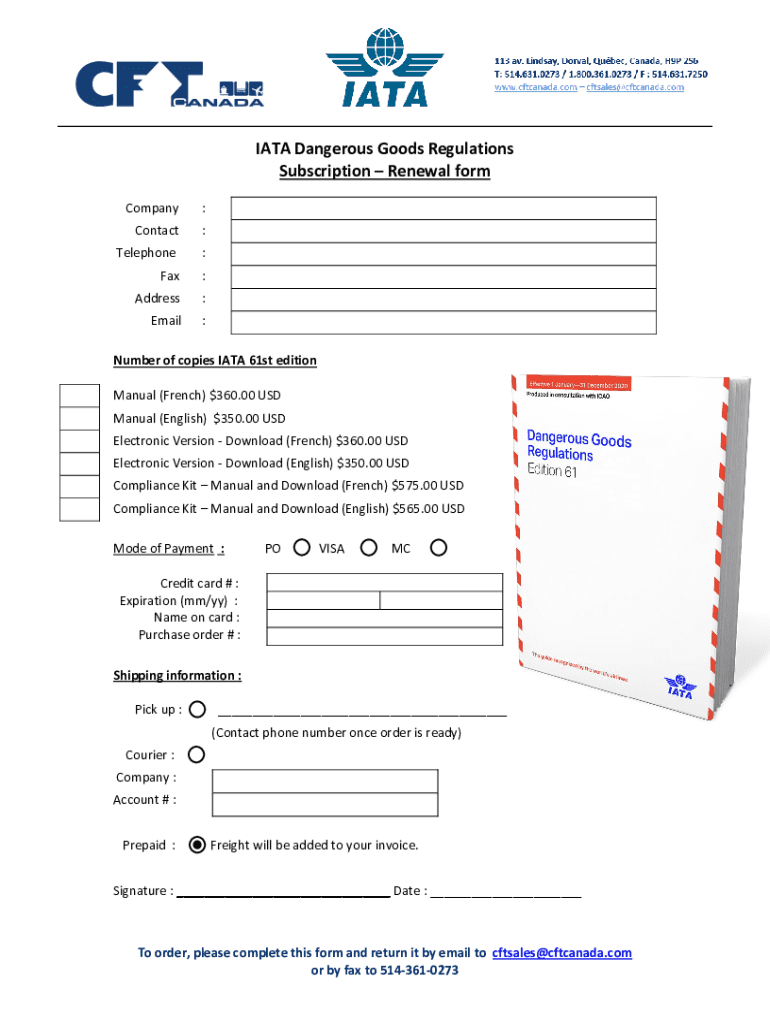 Fillable Online DG Shipper's Declaration (DGD) and e-DGD Fax Email ...