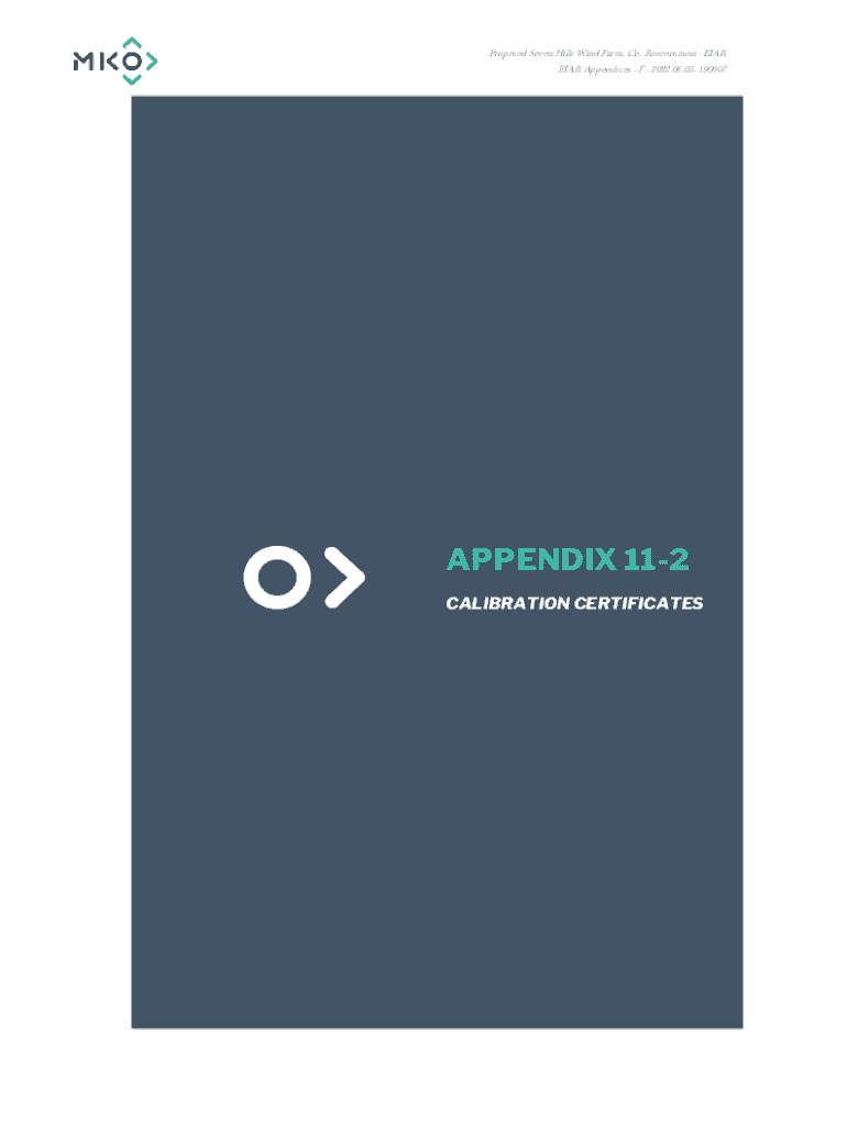 Fillable Online appendix 11-2 calibration certificates Fax Email Print ...