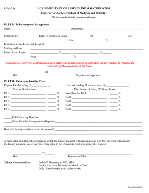 Fillable Online Forms - Graduate Education - URMC - University of ...