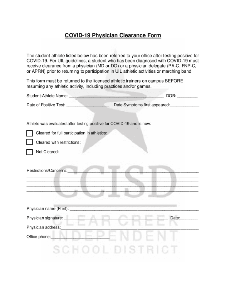 Fillable Online Safe Return to School and Continuity of Services Plan ...