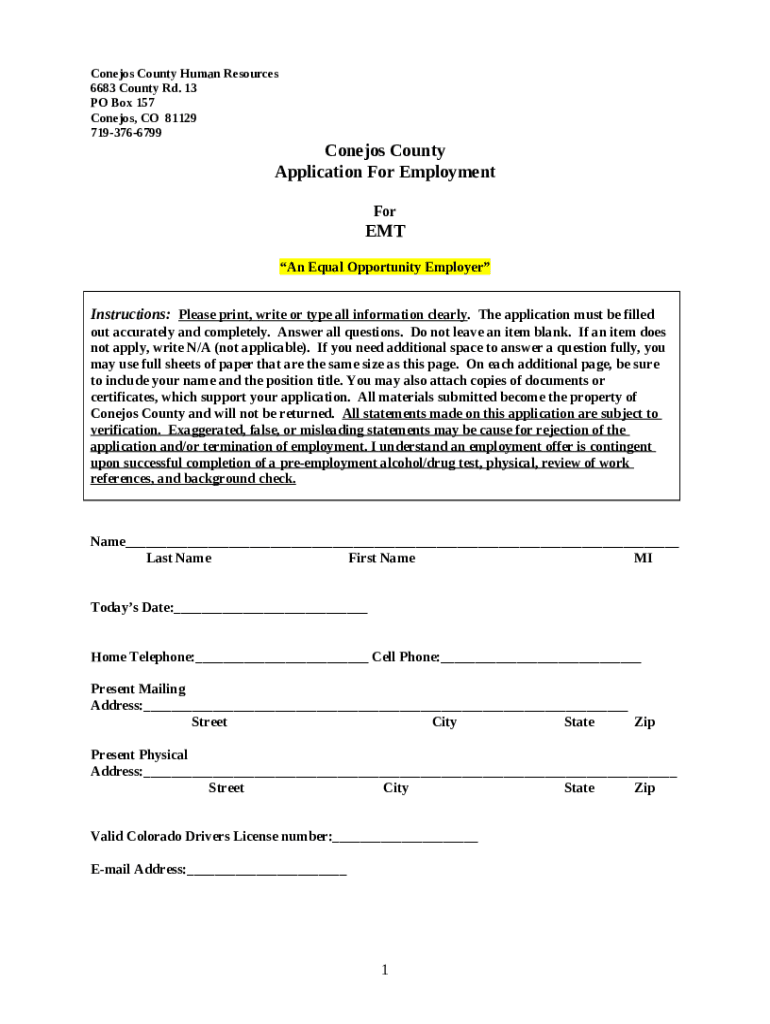 Conejos County Hazard Mitigation Plan - Colorado.gov Doc Template ...