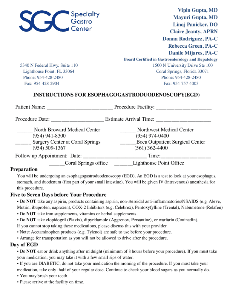 Fillable Online Vipin Gupta, MD Mayuri Gupta, MD Linoj Panicker, DO ...