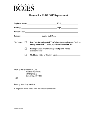 Fillable Online Non-Employee Photo ID Badge Request Form Fax Email ...