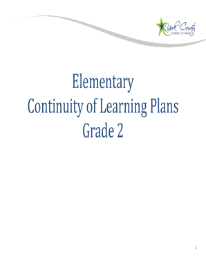 Fillable Online Continuity of Learning Plans Fax Email Print - pdfFiller