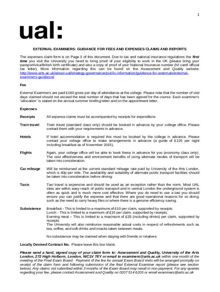 Guide for External Examiners of taught programmes at the ... Doc ...