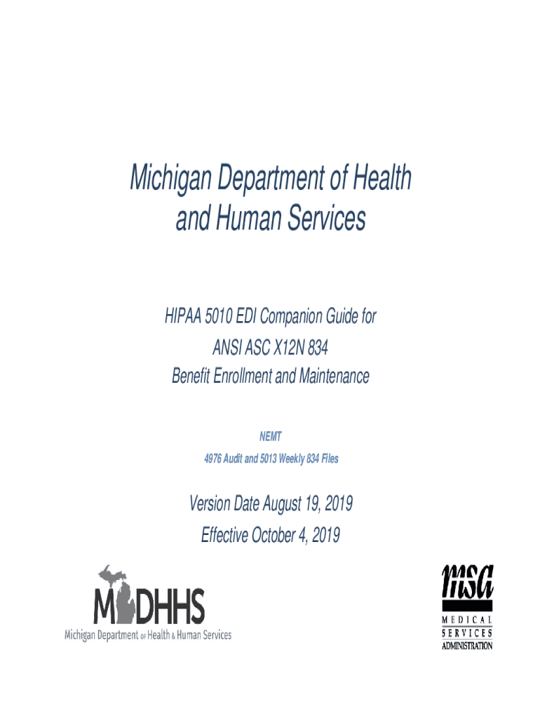 Fillable Online 4976 Audit and 5013 Weekly 834 Files Fax Email Print ...