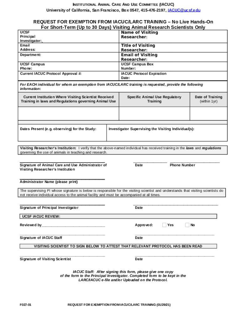 sLaboratory Animal Resource Center (LARC) - UCSF - iacuc ucsf Doc ...