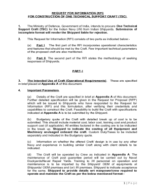 Fillable Online request for information (rfi) for construction of ...