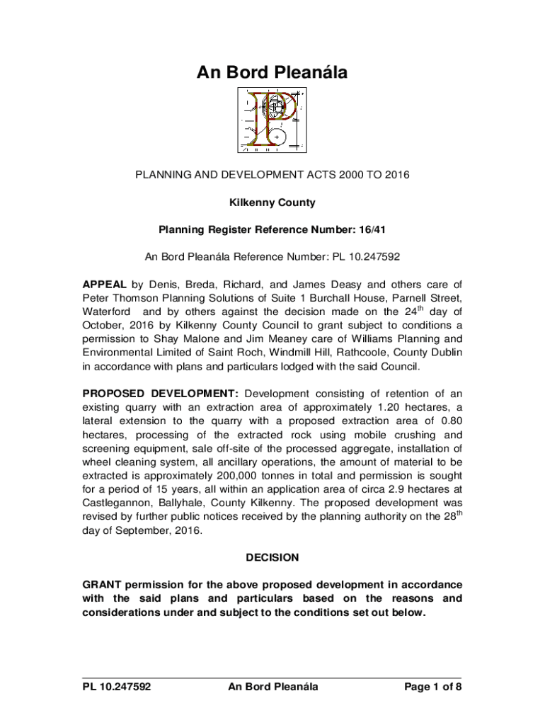 Fillable Online Planning Register Reference Number: 16/41 Fax Email Print - pdfFiller