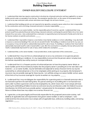 Fillable Online owner-builder statement / affidavit Fax Email Print ...