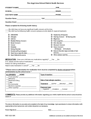 Fillable Online Authorization for Medication during School (pdf) Fax ...