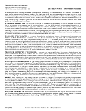 Fillable Online Disclosure Notice - Information Practices Fax Email ...