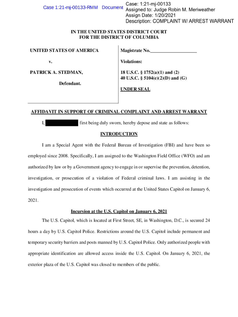 Fillable Online Patrick Stedman - Affidavit. Affidavit Fax Email Print ...
